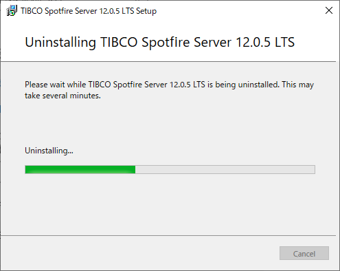 Spotfire Serverアンインストール方法 – TIBCOサポート